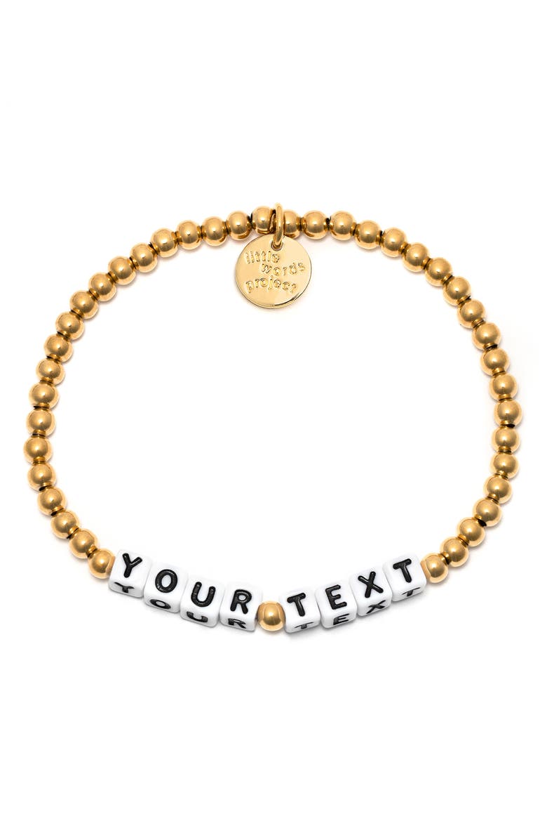 Little Words Project Golden Waterproof Custom Beaded Stretch Bracelet ...