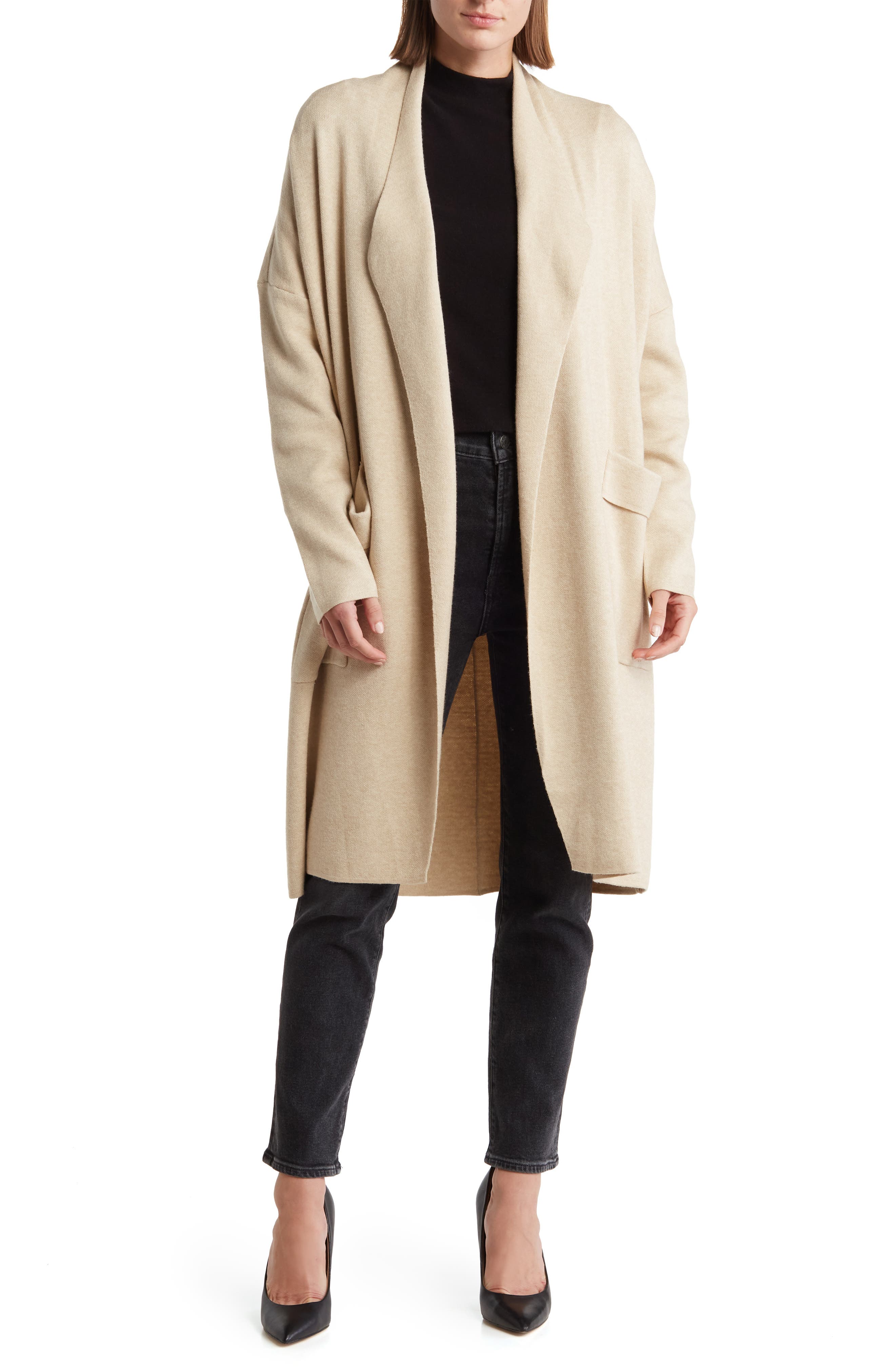 BY DESIGN Andrea Open Front Long Cardigan | Nordstromrack