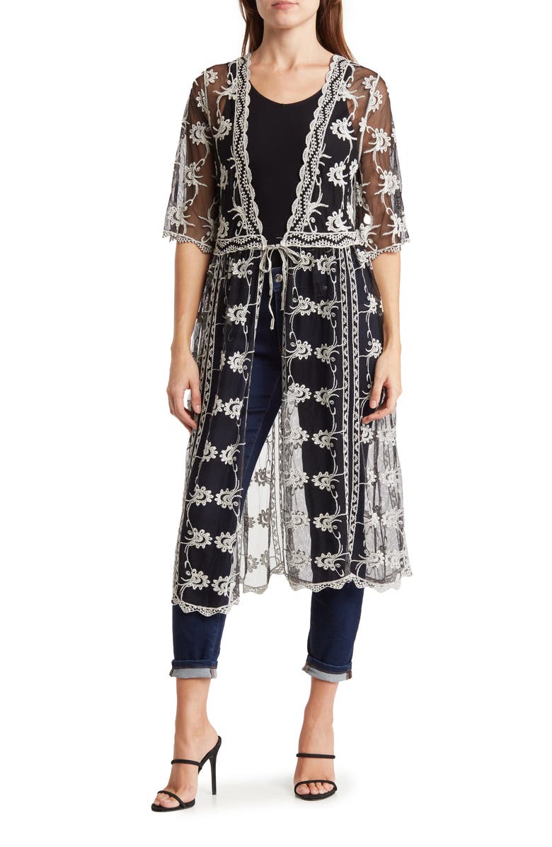 Forgotten Grace Embroidered Mesh Duster | Nordstromrack