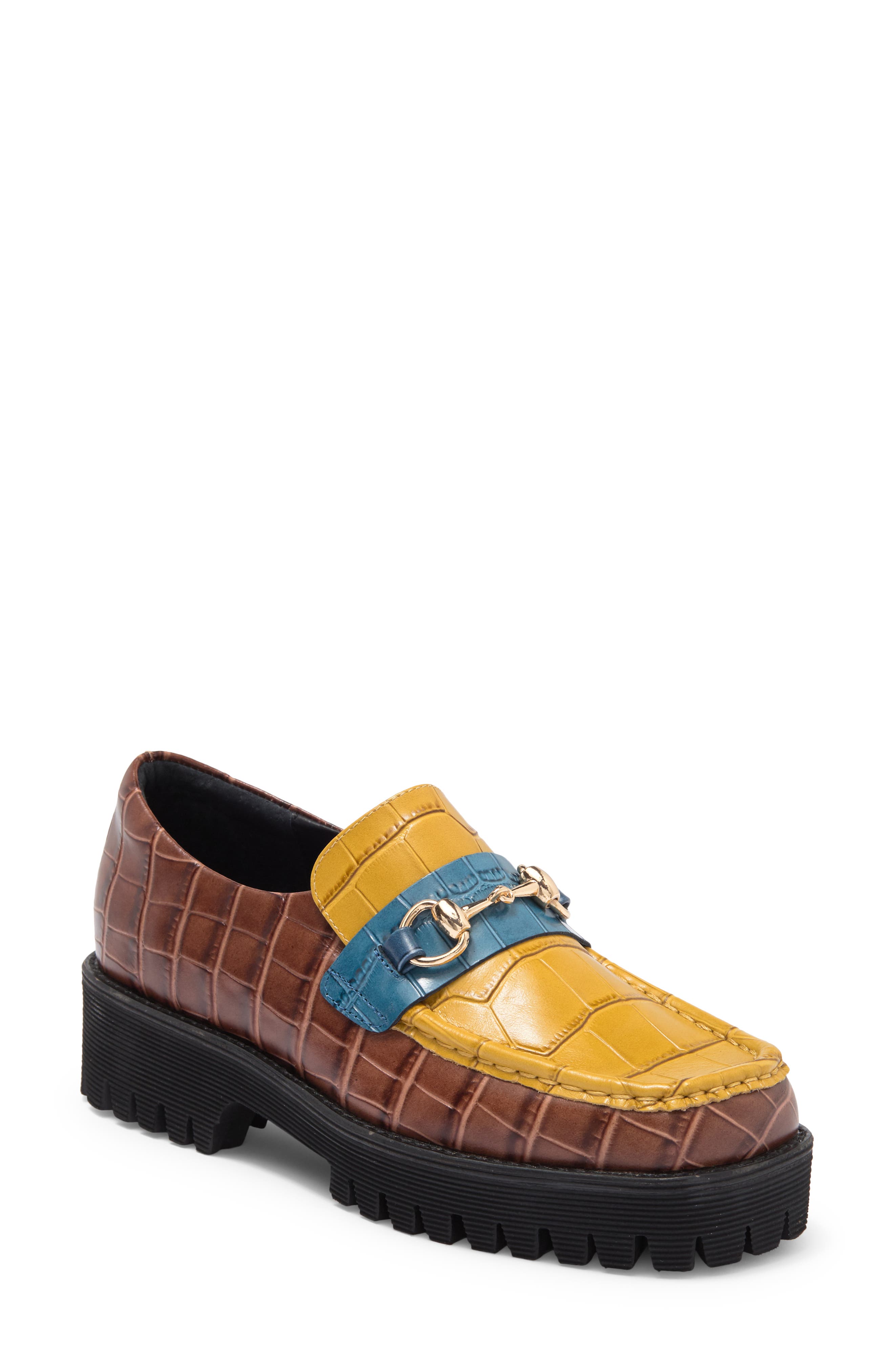 INTENTIONALLY BLANK Croc Embossed Colorblock Loafer (Women) | Nordstromrack