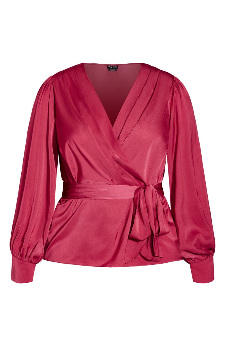 City Chic Opulent Faux Wrap Top | Nordstrom