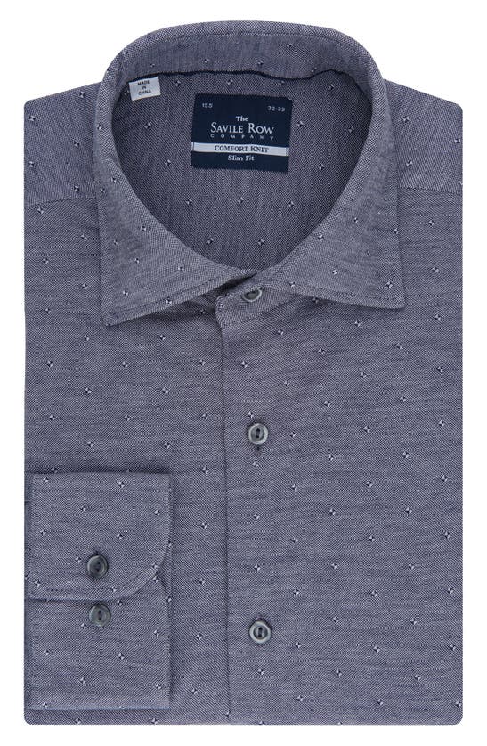 Savile Row Co Savile Row Dobby Pique Slim Fit Dress Shirt In Charcoal ...