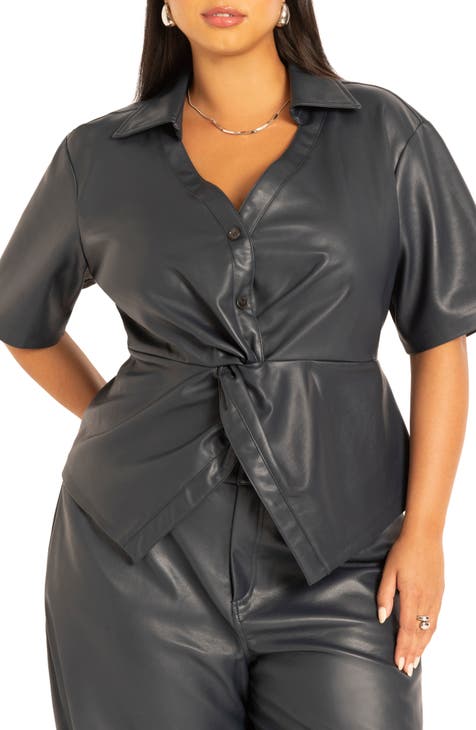 Faux Leather Plus-Size Tops for Women | Nordstrom