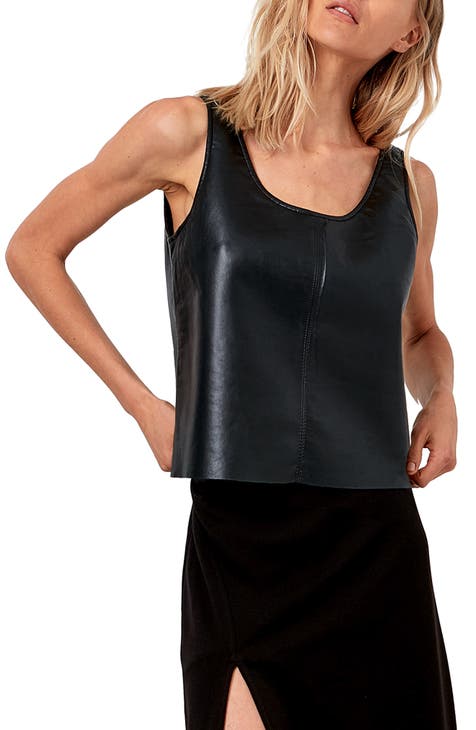 Women's Faux Leather Tops | Nordstrom