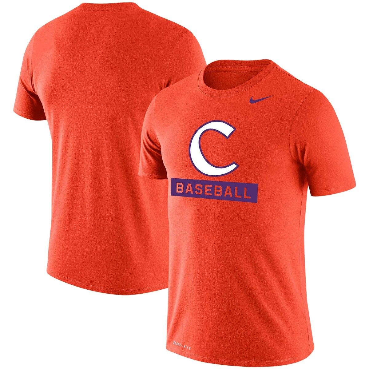 Nike Men's Nike Orange Clemson Tigers Baseball Logo Stack Legend ...