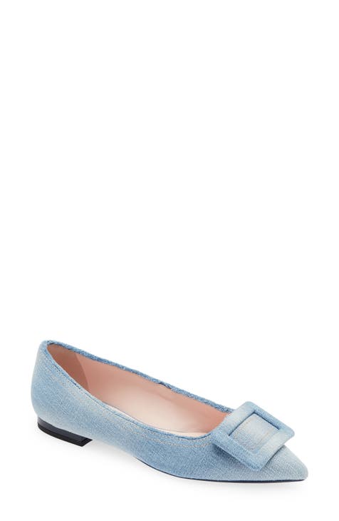 Womens Blue Pointed Toe Flats Nordstrom