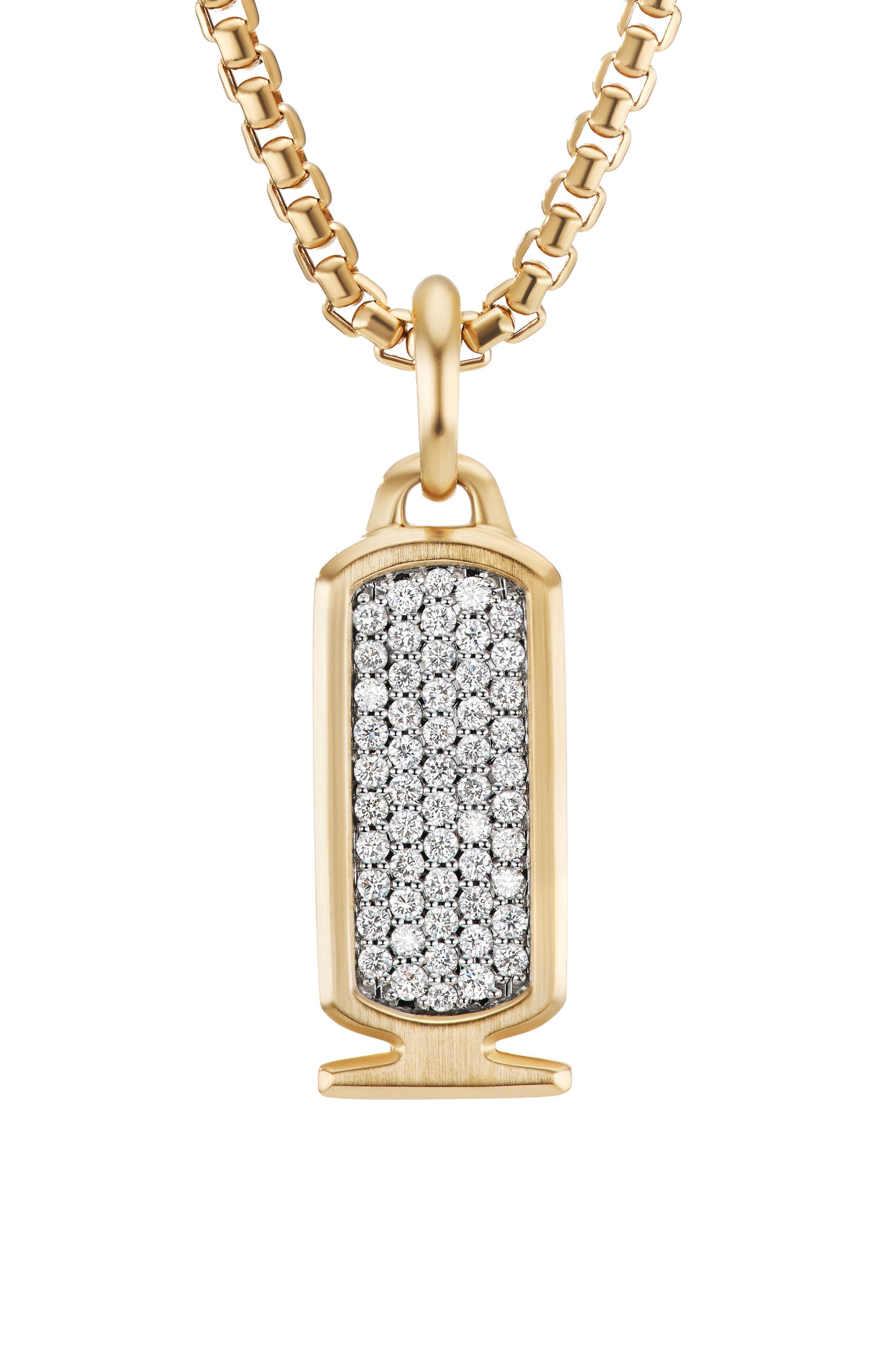 David Yurman Pavé Diamond Cartouche Amulet in 18K Yellow Gold | Nordstrom