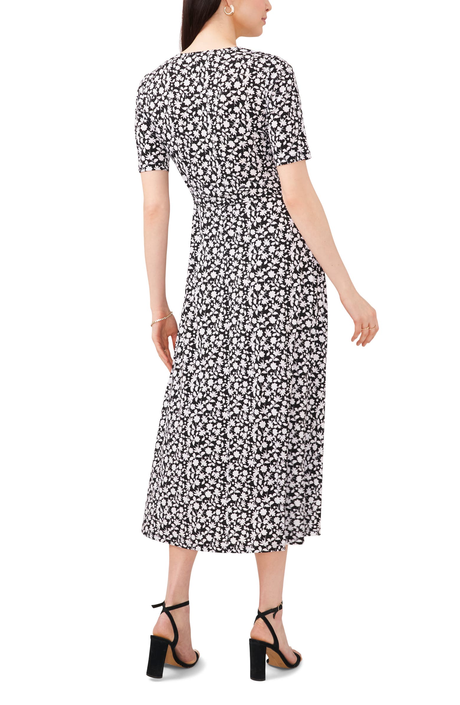 Chaus Floral Belted V Neck Midi Dress Nordstrom