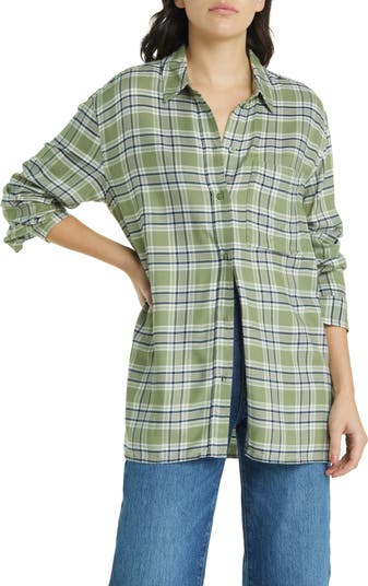 Treasure & Bond Plaid Long Sleeve Button-Up Shirt | Nordstrom