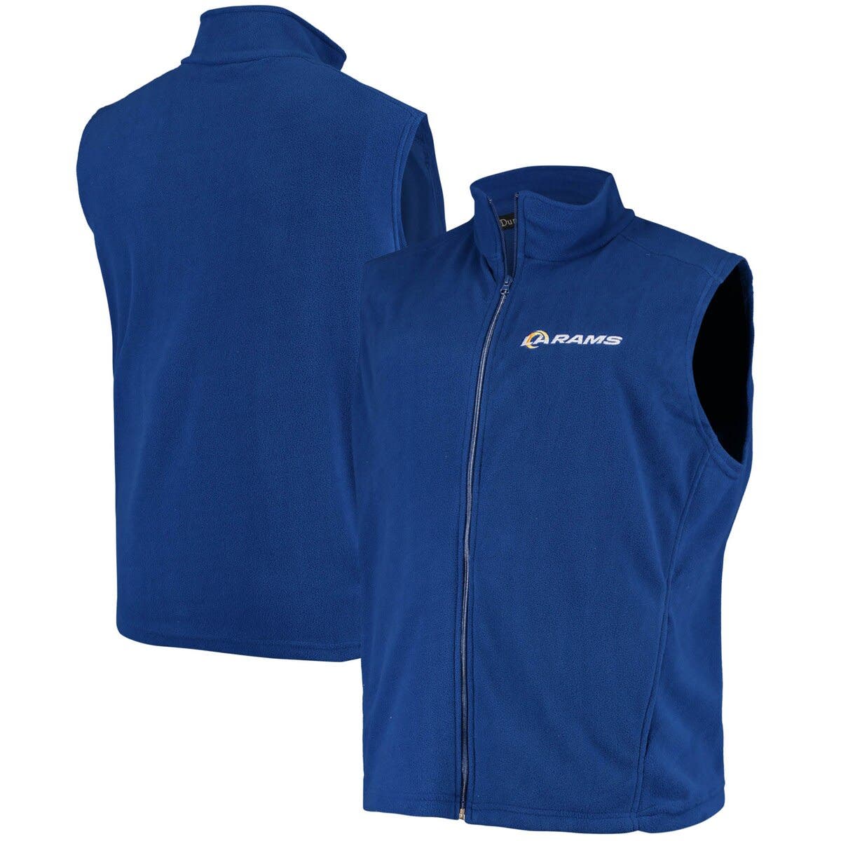 DUNBROOKE Men's Royal Los Angeles Rams Houston Fleece Full-Zip Vest ...