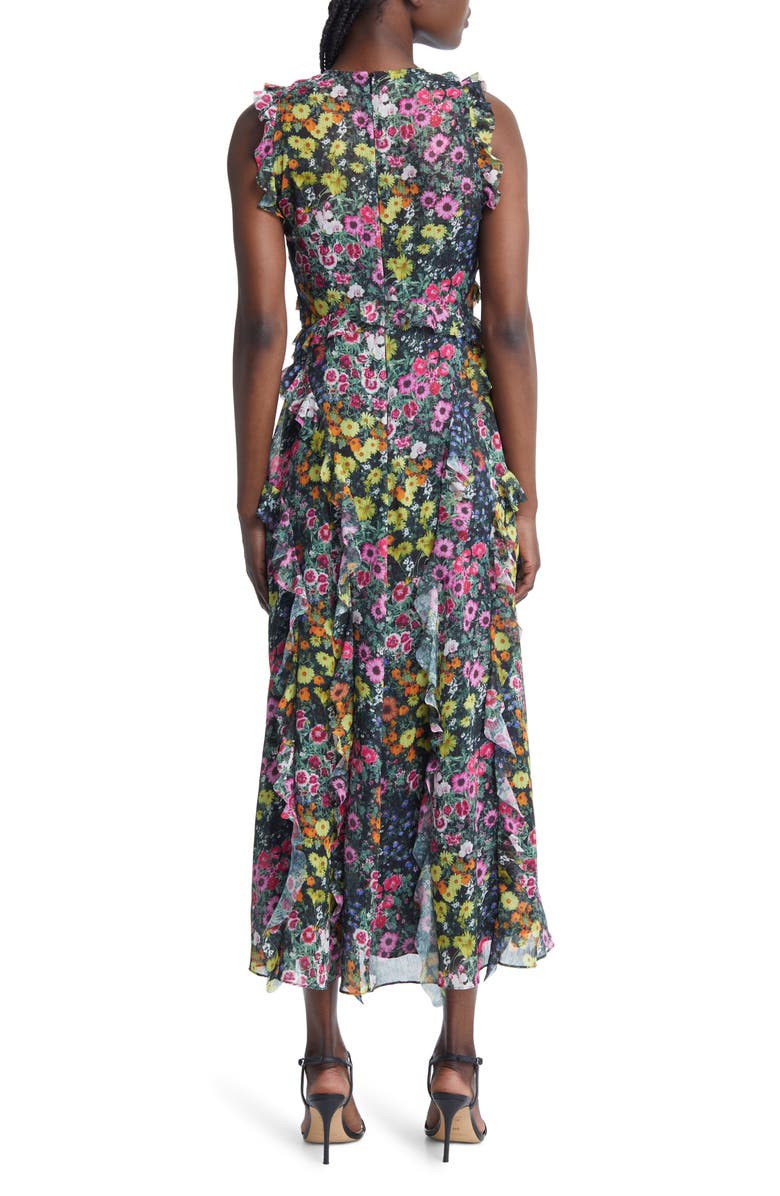 Ted Baker London Gloriha Waterfall Floral Sleeveless Midi Dress Nordstrom