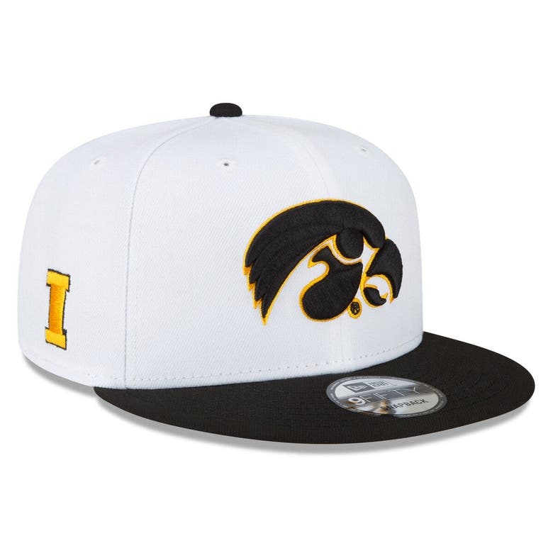 New Era White/black Iowa Hawkeyes Two-tone Mascot 9fifty Snapback Hat ...