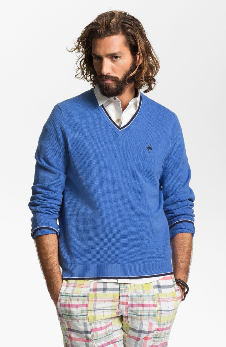 Brooks Brothers V-Neck Supima® Cotton Sweater | Nordstrom Brooks Brothers V-Neck Supima® Cotton Sweater | Nordstrom