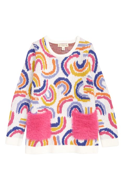 Girls' Ivory Sweaters 2T-6X: Cardigan, Crewneck & Ruffle | Nordstrom