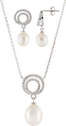 Splendid Pearls Rhodium Plated Sterling Silver 7 8mm Cultured