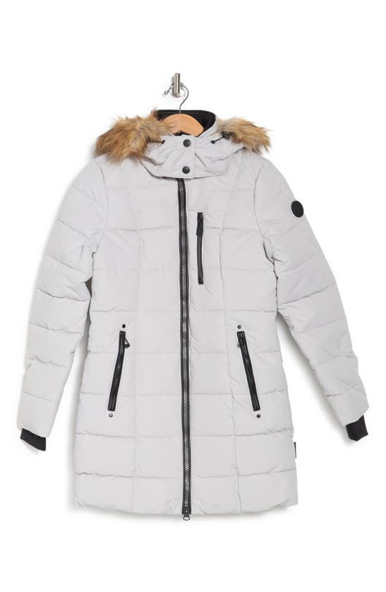 Noize Hannah Faux Fur Trim Hooded Parka In Snow | ModeSens