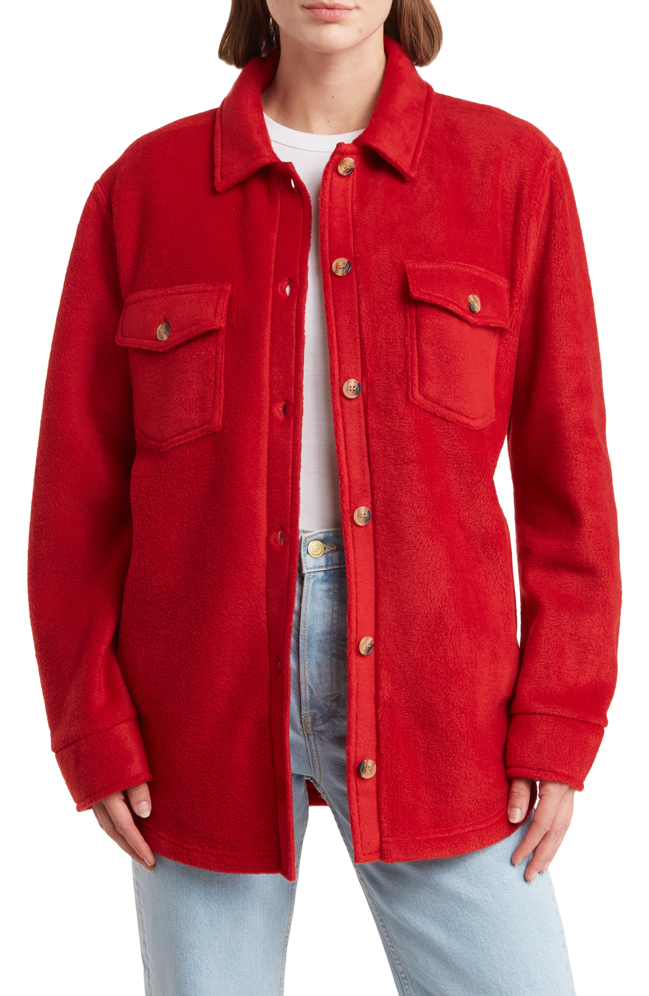 Thread & Supply Polar Fleece Shacket | Nordstromrack