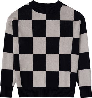 One DNA Checkerboard Cotton Blend Sweater | Nordstromrack