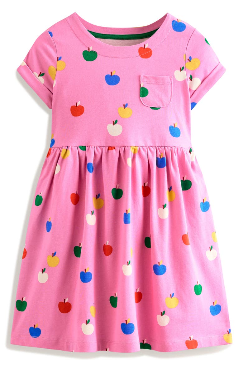 Mini Boden Kids' Apple Print Cotton Jersey Dress | Nordstrom