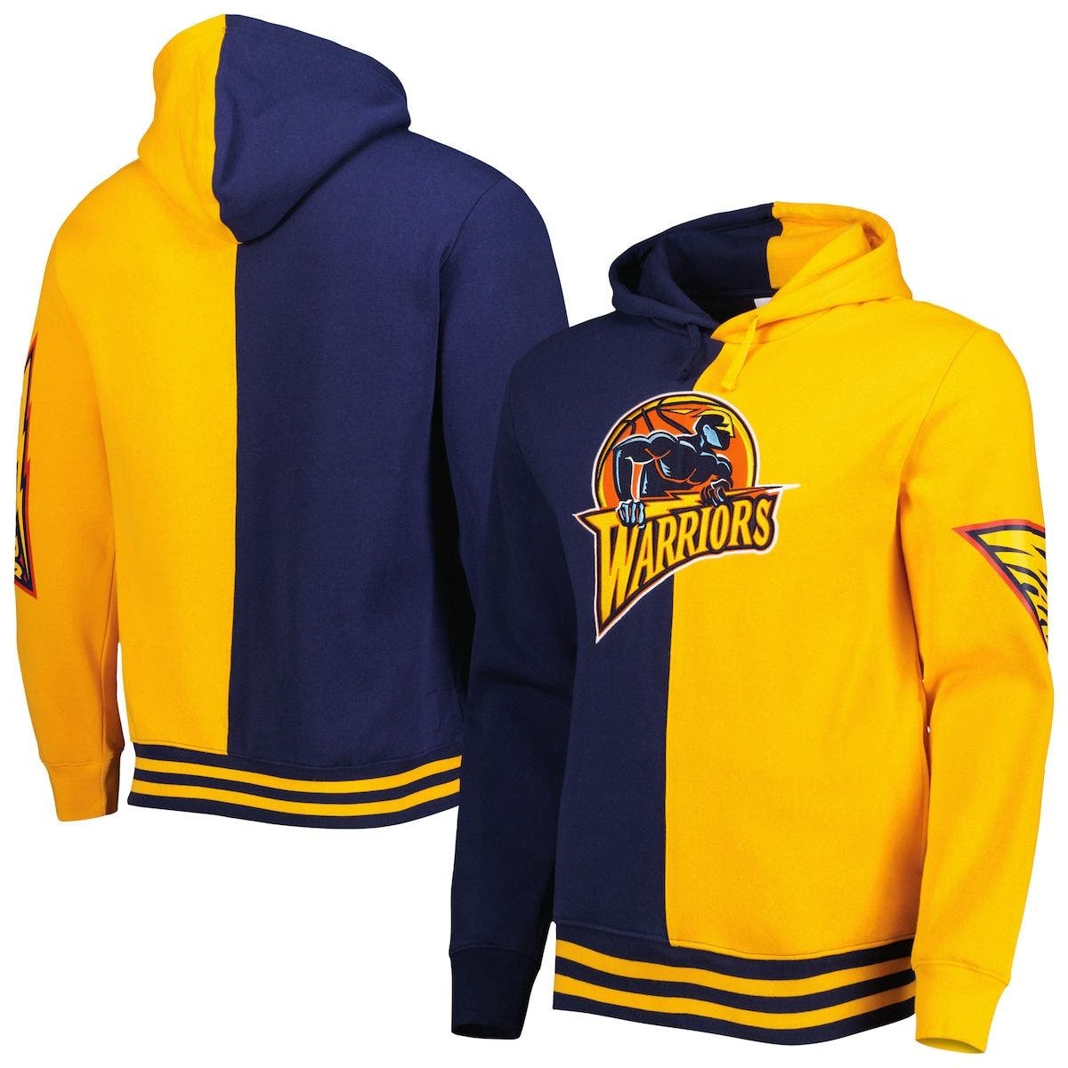 Mitchell And Ness Mens Mitchell And Ness Navy Gold Golden State Warriors