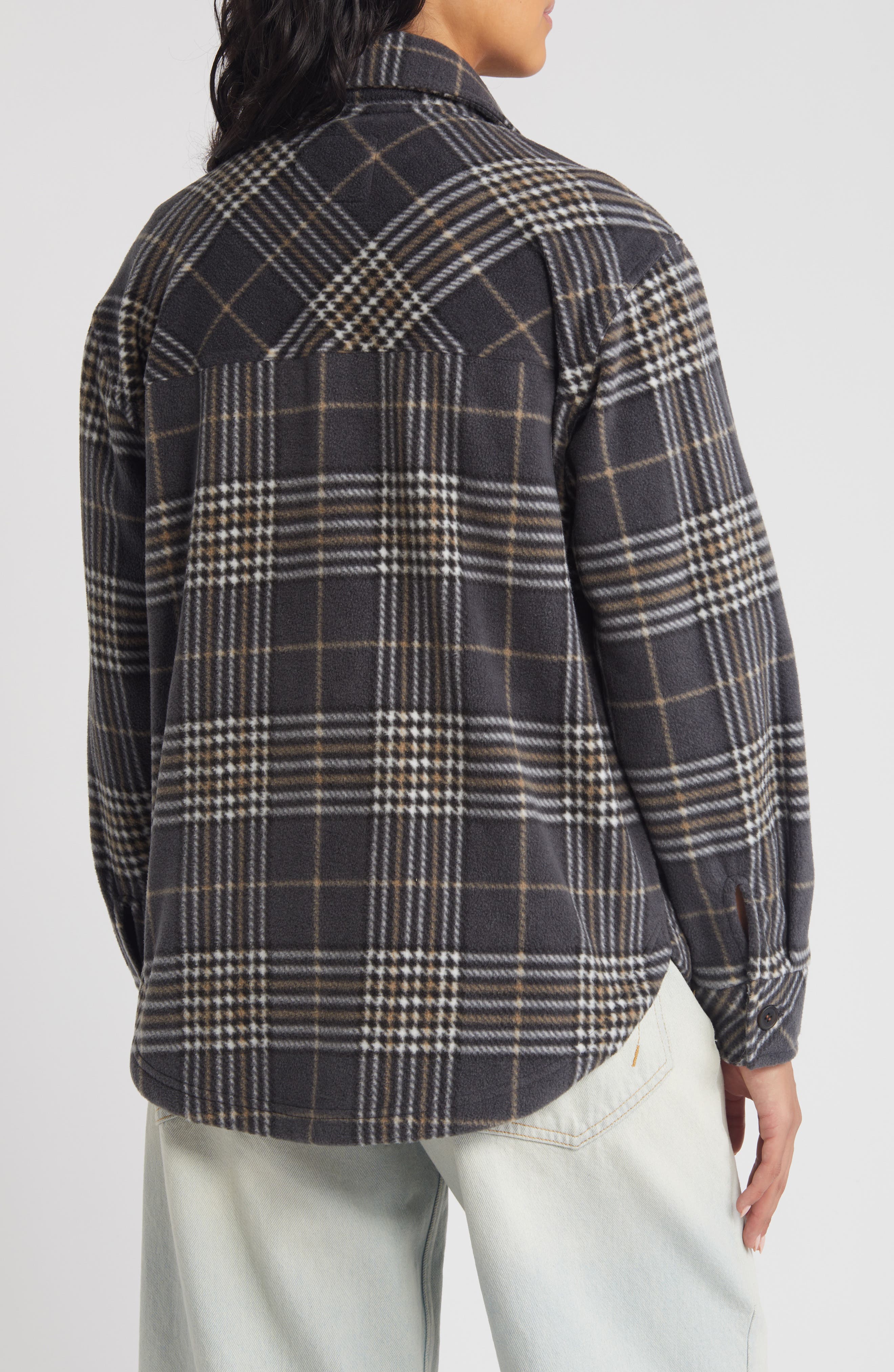 Thread & Supply Plaid Polar Fleece Shacket | Nordstrom