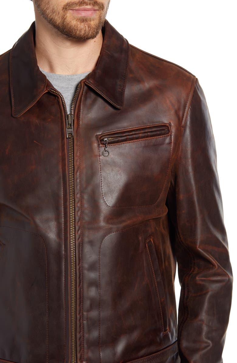 Schott NYC Lightweight Vintage Oil Tanned Unlined Cowhide Leather ...