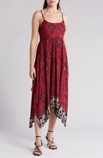 Angie Handkerchief Hem Midi Sundress | Nordstromrack