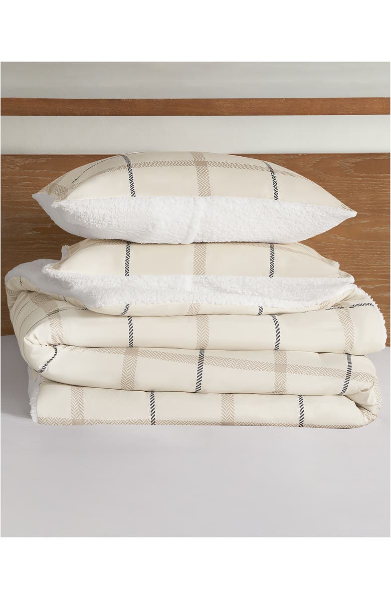 Lucky Brand Plaid & Reversible Faux Shearling 2-Piece Comforter Set ...