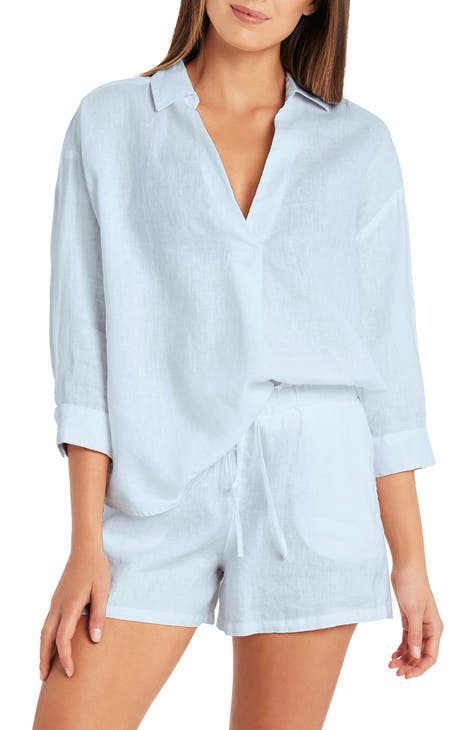 Women's 100% Linen Tops | Nordstrom