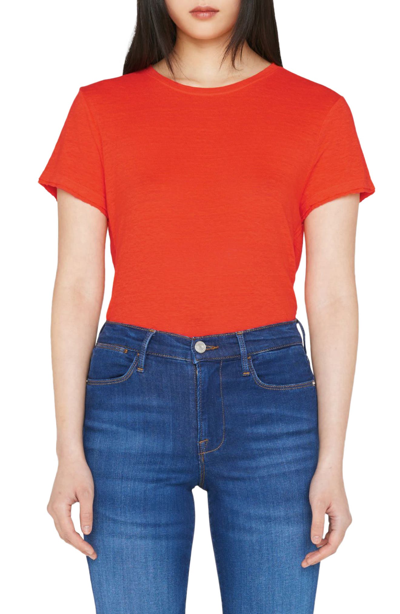 FRAME Easy True Organic Linen T-Shirt | Nordstrom