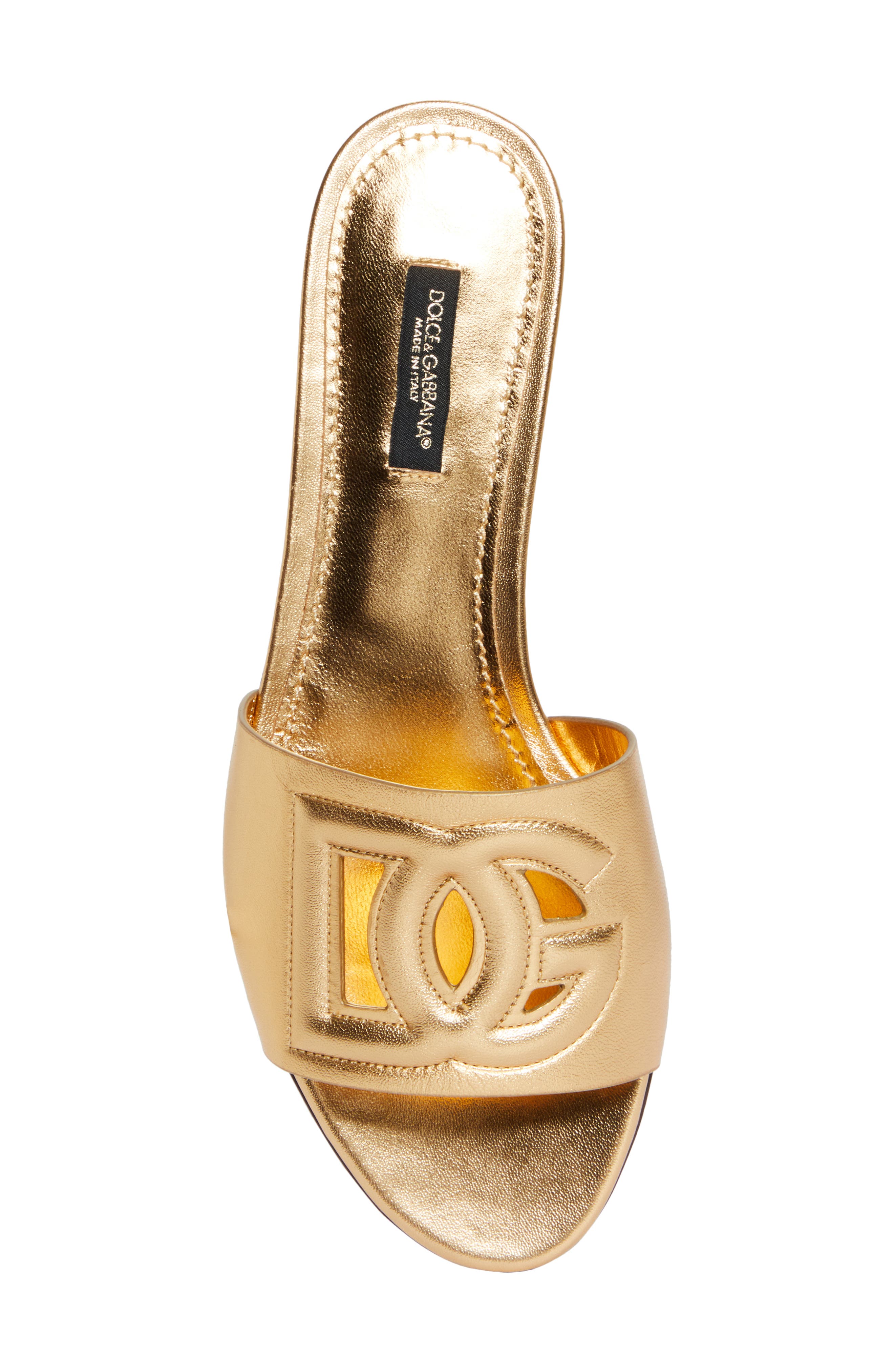 Dolce&Gabbana Bianca Interlock Slide Sandal (Women) | Nordstrom
