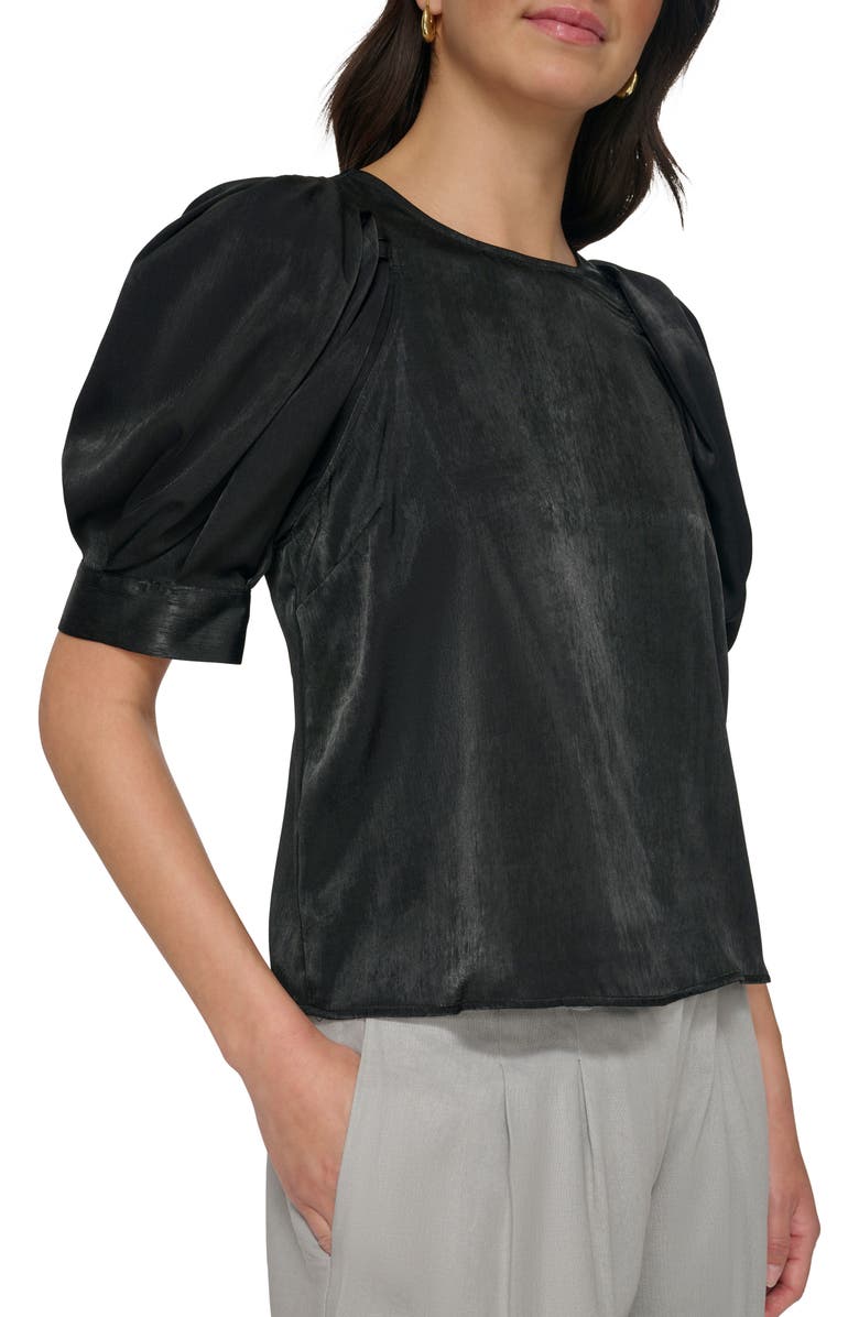 DKNY Puff Sleeve Satin Blouse | Nordstromrack