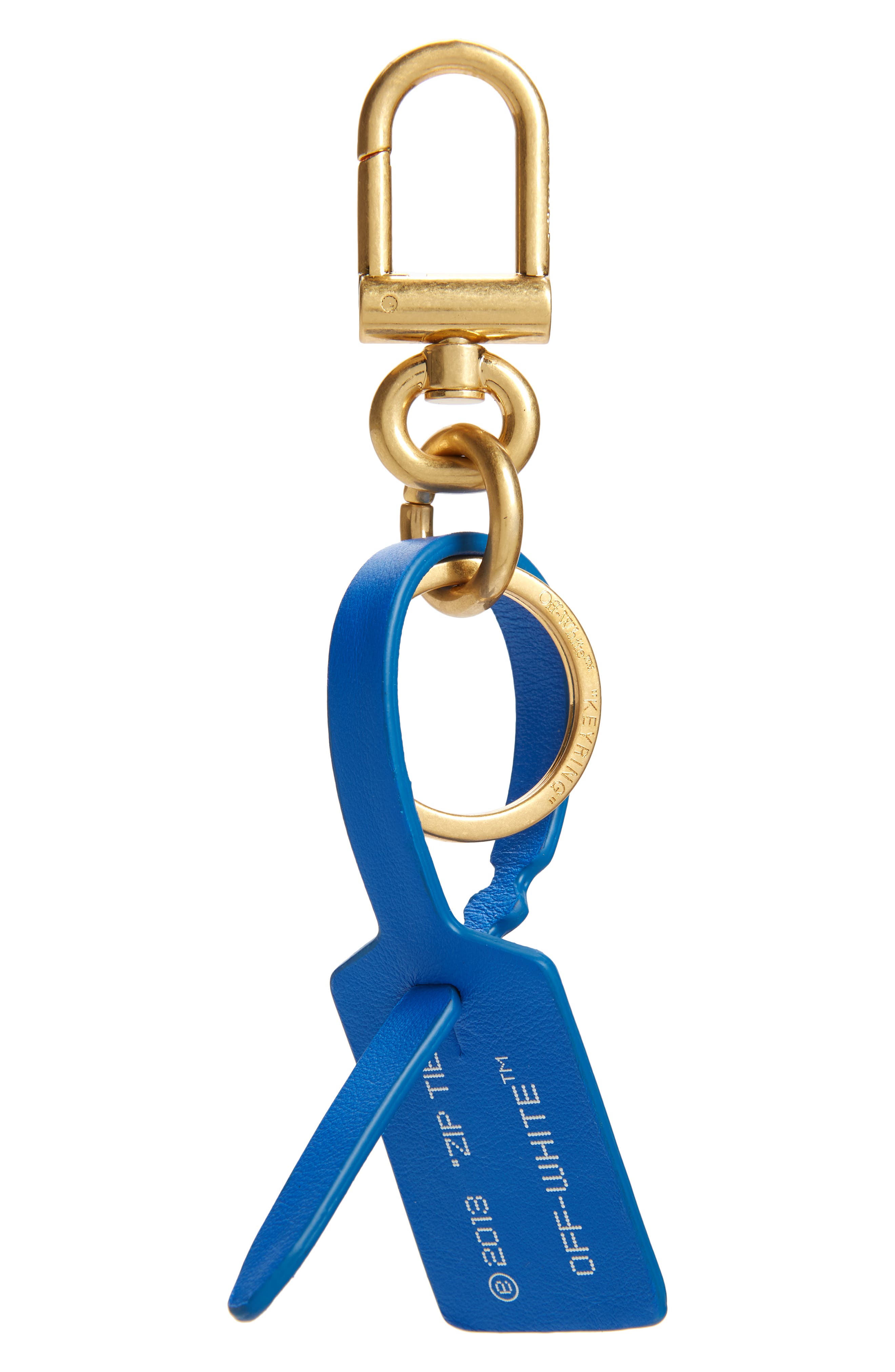 Off-White Leather Zip Tie Key Ring | Nordstrom