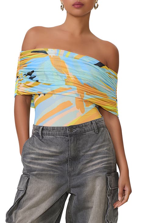 Women's Blue Off the Shoulder Tops | Nordstrom