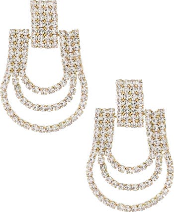 Ettika Crystal Door Knocker Earrings | Nordstrom