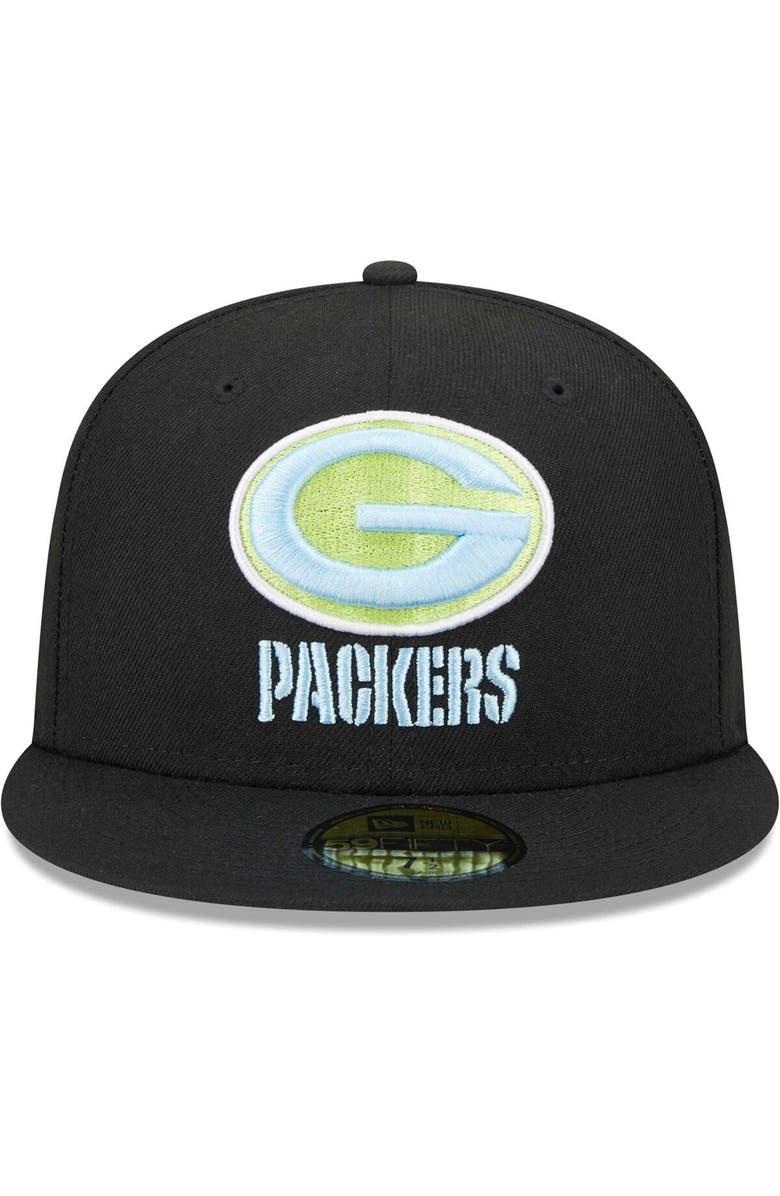 New Era Men's New Era Black Green Bay Packers Multi 59FIFTY Fitted Hat ...