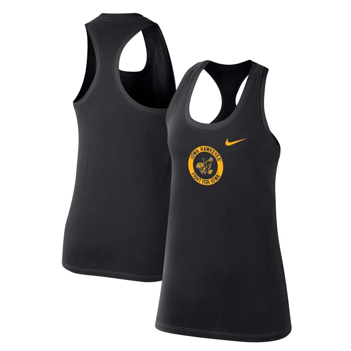 Nike Women's Nike Black Iowa Hawkeyes Modern Circle Racerback Tank Top ...