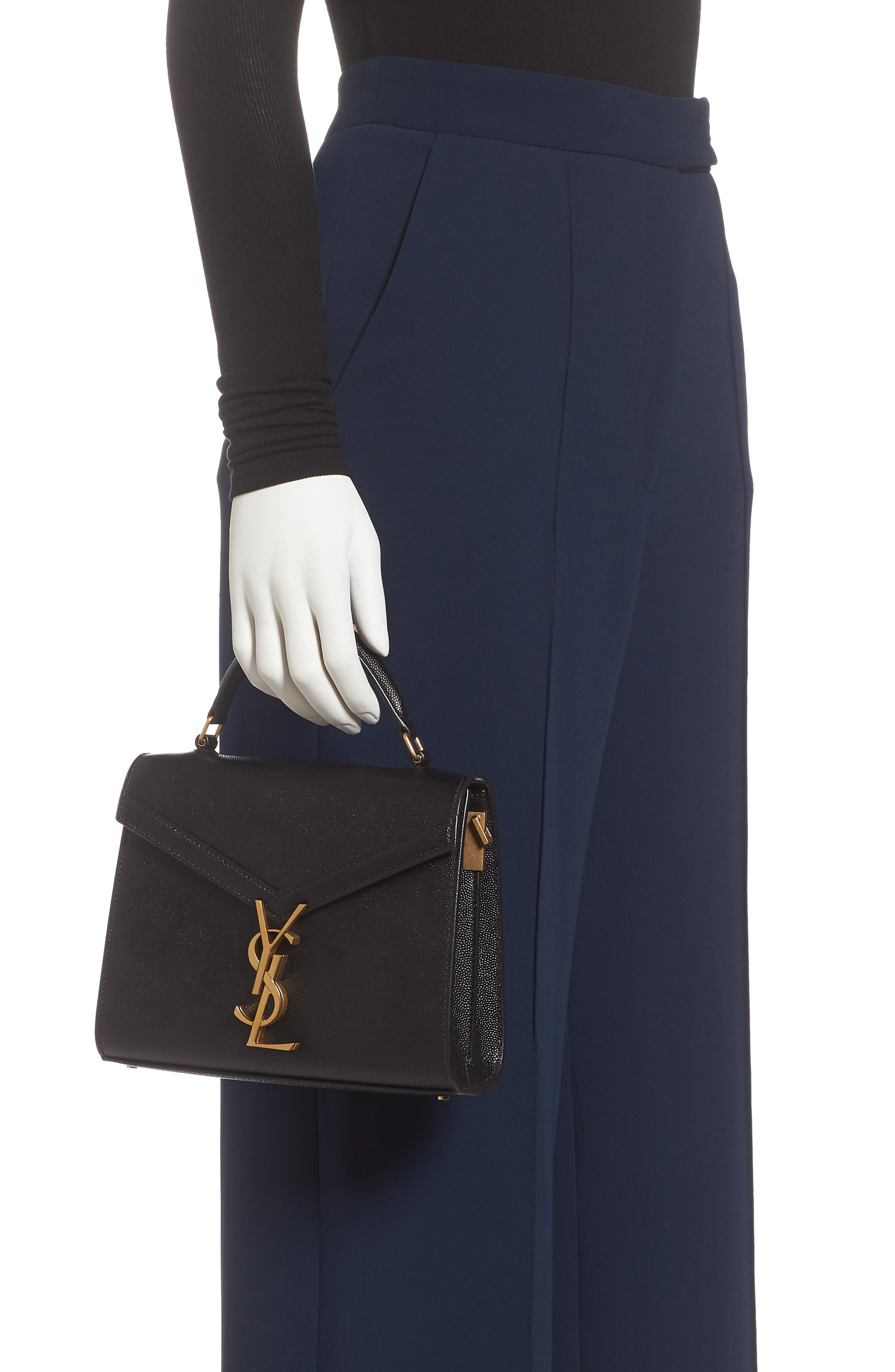 Saint Laurent Mini Cassandra Leather Top Handle Bag | Nordstrom