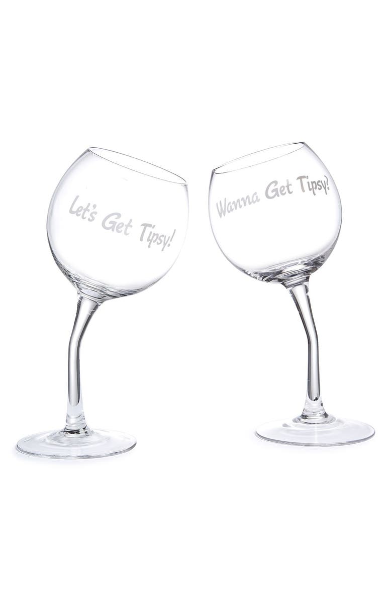Big Mouth Toys Lets Get Tipsy Wine Glasses Set Of 2 Nordstrom