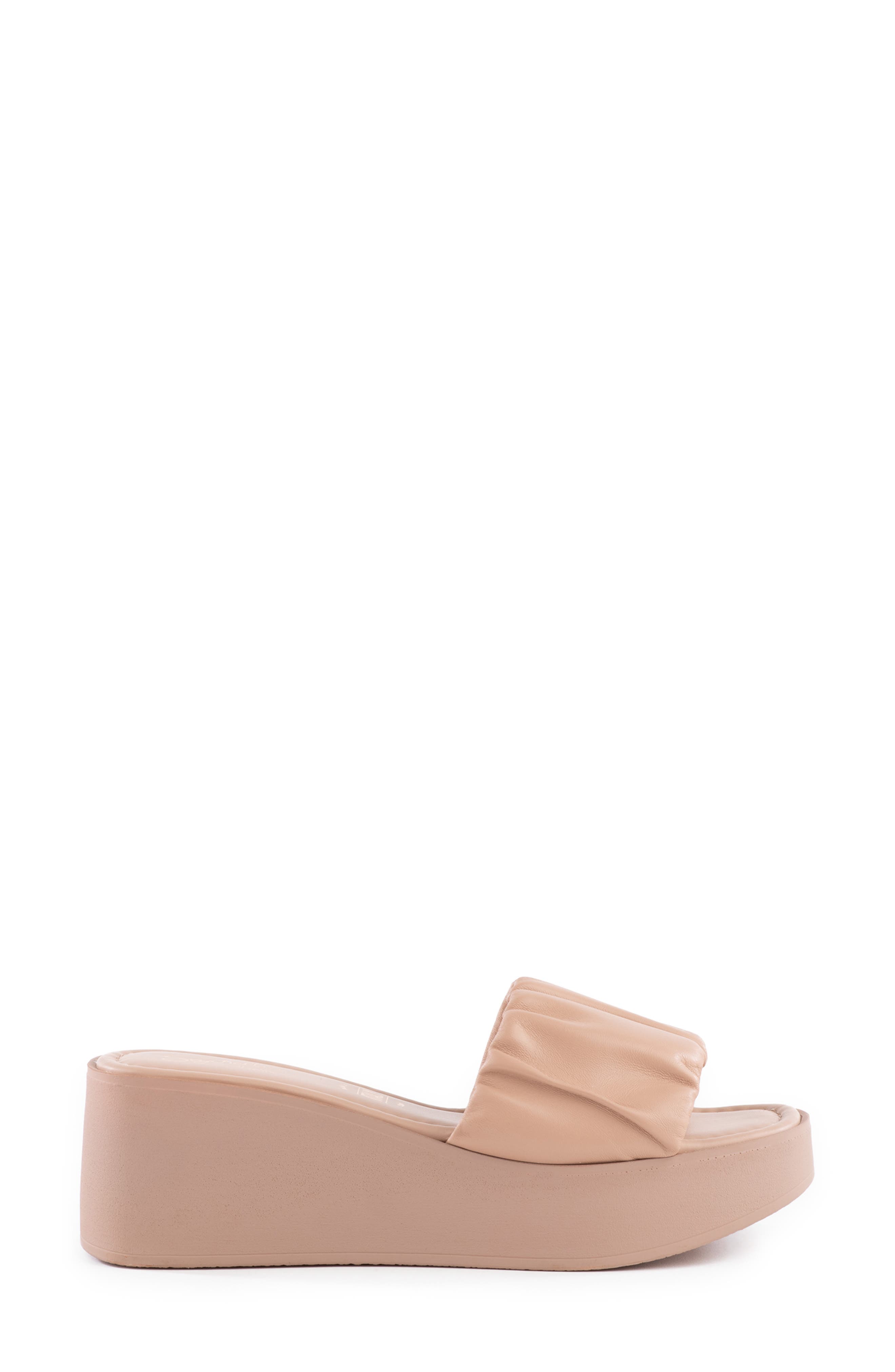 Seychelles Coney Island Platform Wedge Slide Sandal in Black | Smart Closet
