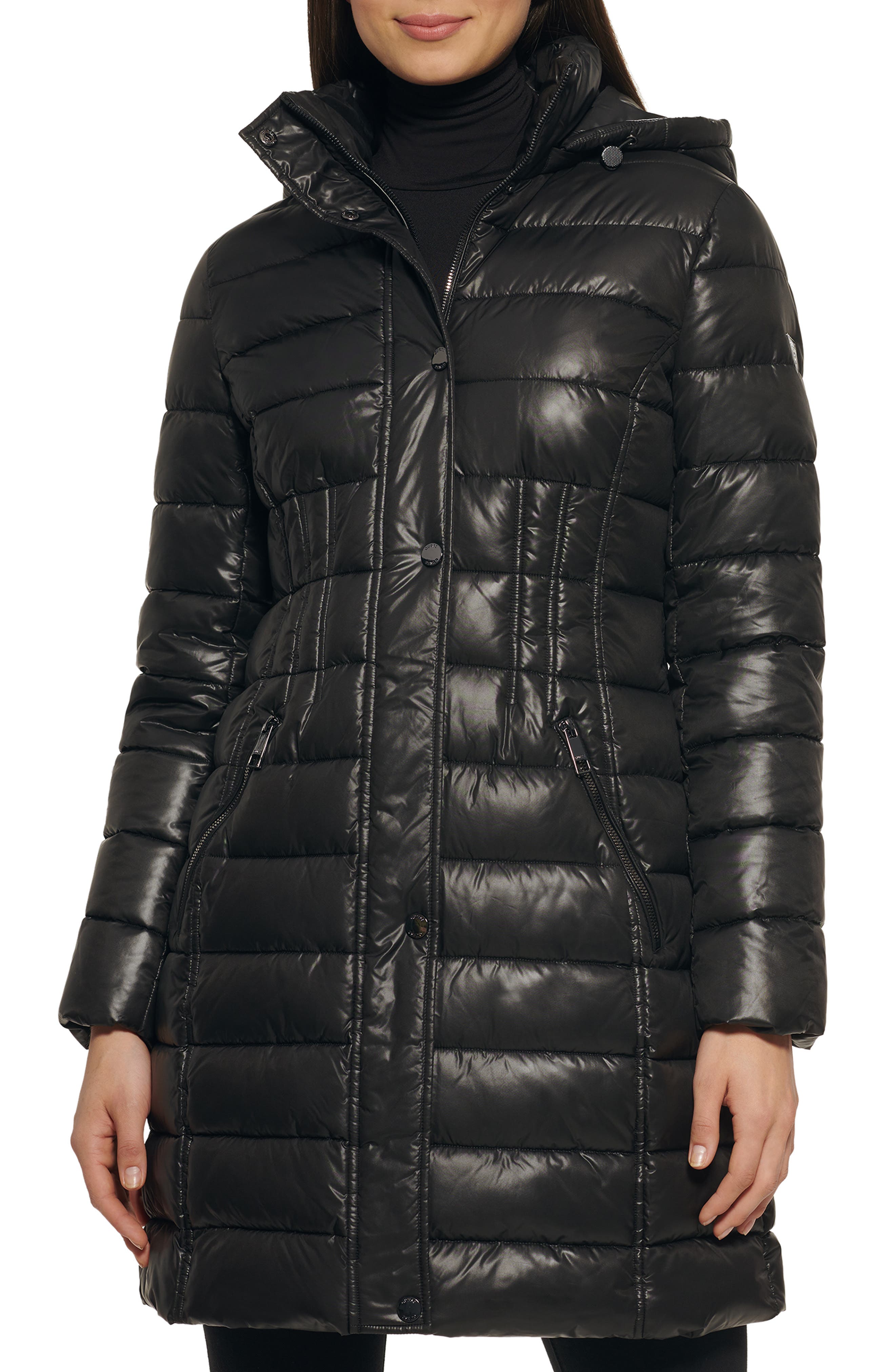 GUESS Water-Resistant Hooded Quilted Puffer Jacket | Nordstromrack
