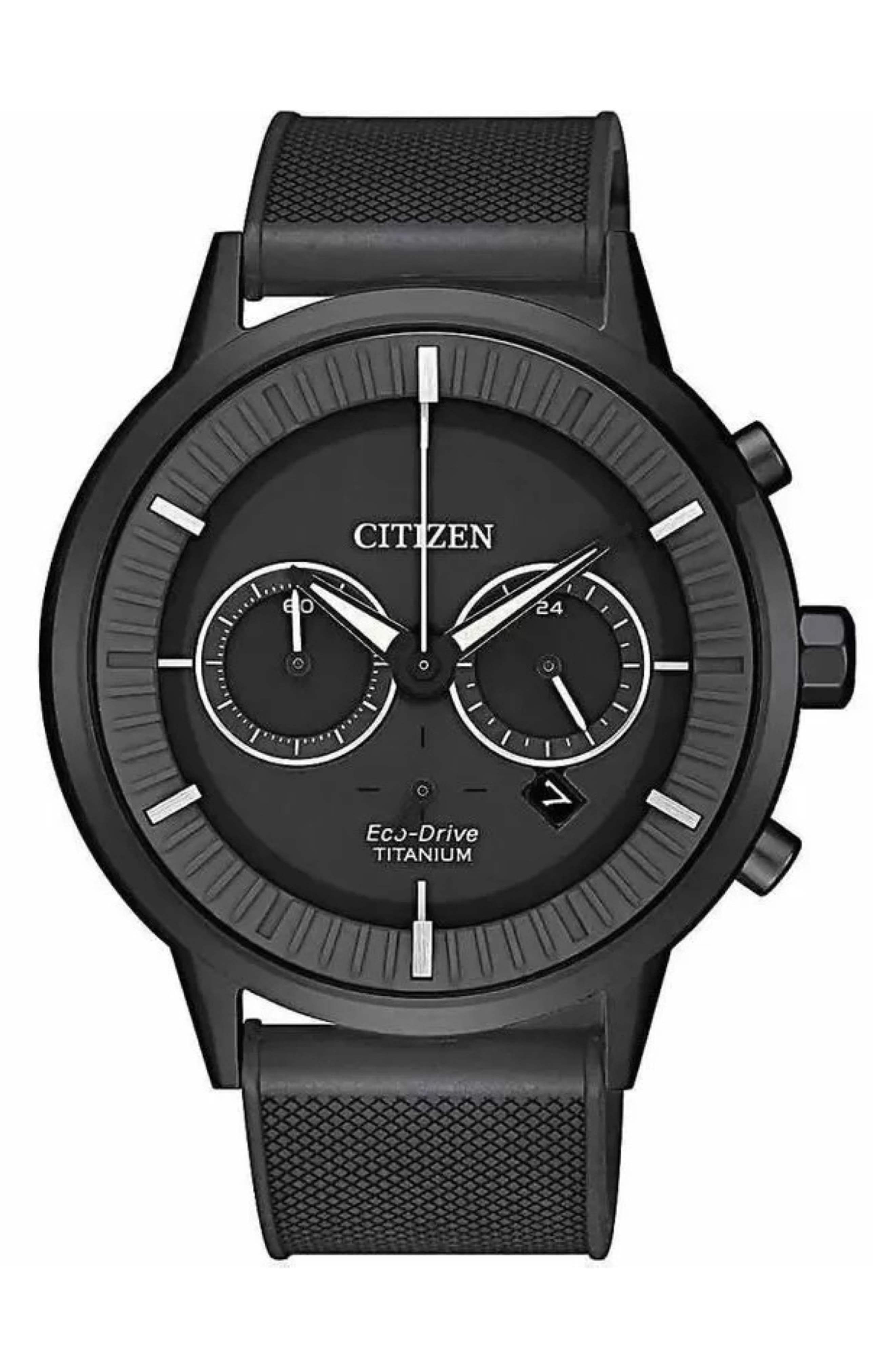 Citizen WR-100 Chronograph Silicone Strap Watch, 41.5mm | Nordstromrack