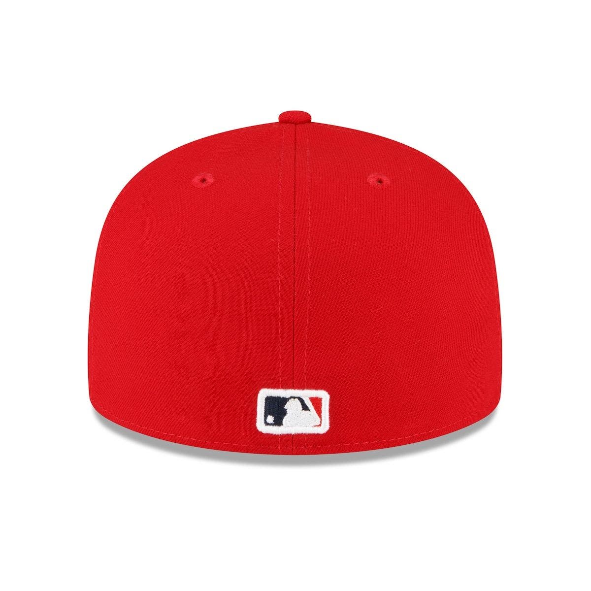 New Era Men's New Era Red Los Angeles Angels Throwback Authentic ...