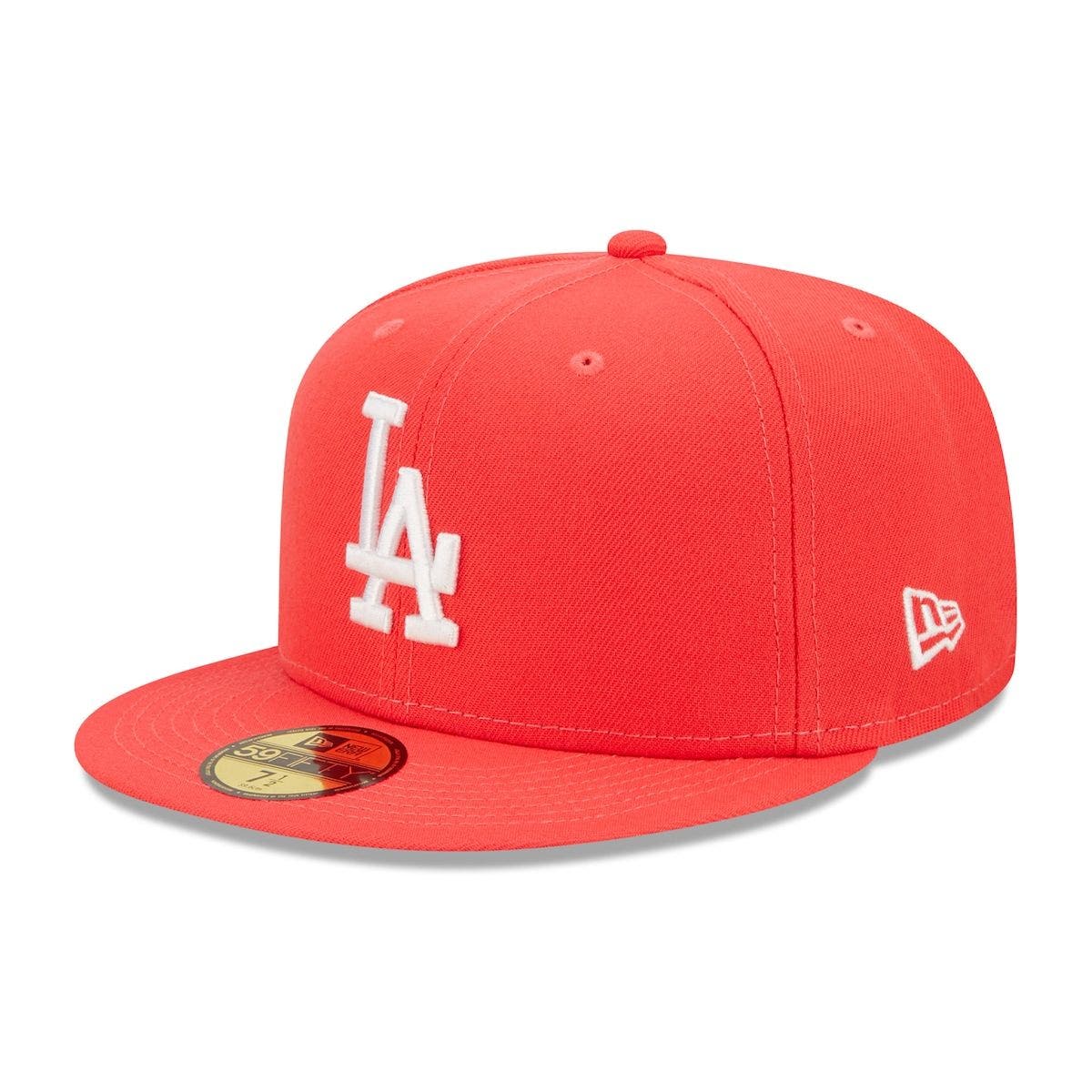 New Era Men's New Era Red Los Angeles Dodgers Lava Highlighter Logo ...