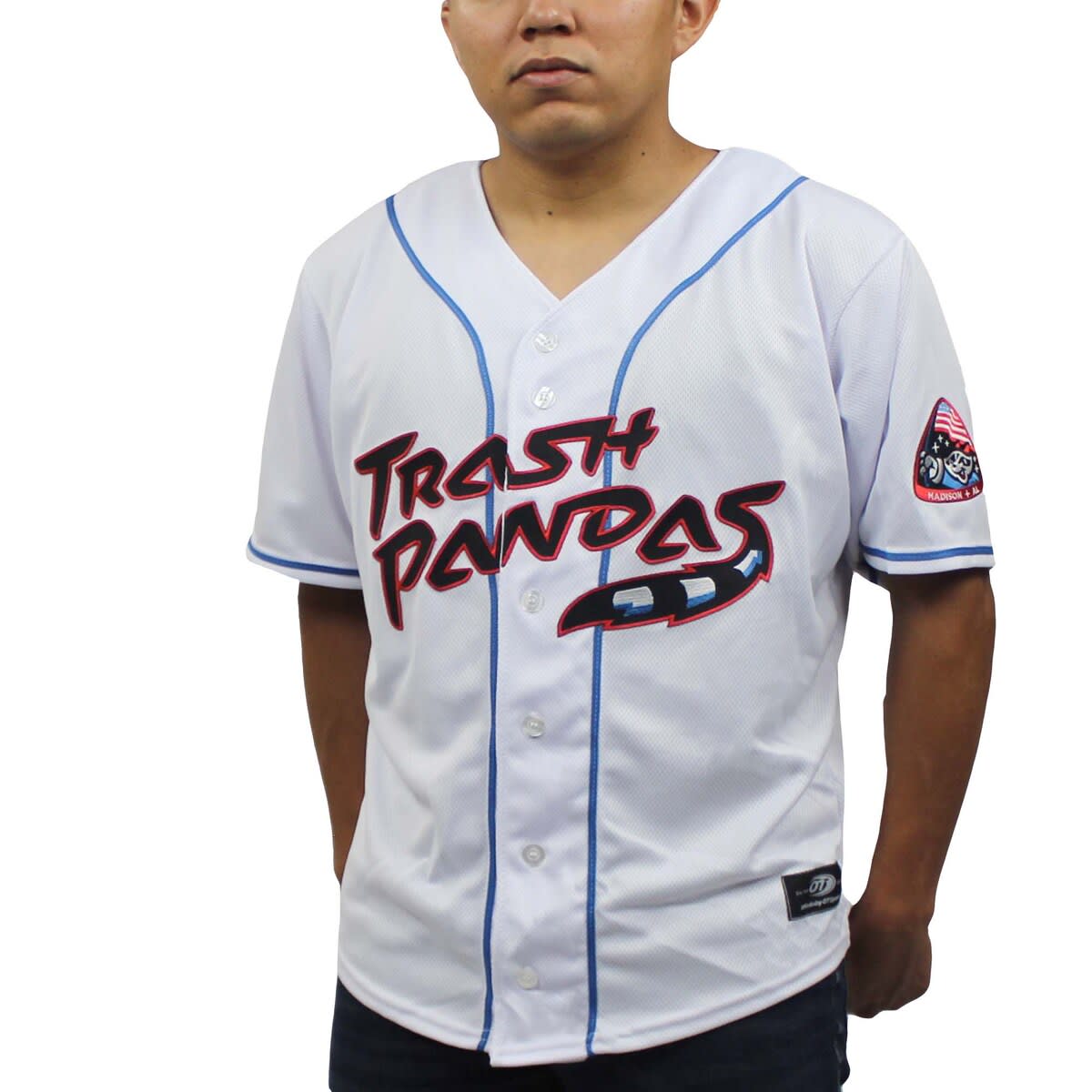 OT SPORTS Men's White Rocket City Trash Pandas Home Replica Jersey ...