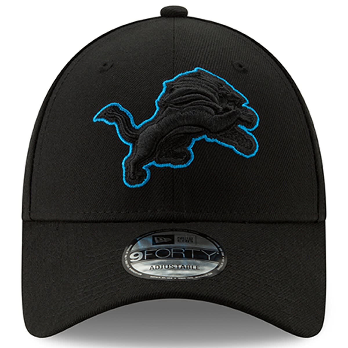 New Era Men's New Era Black Detroit Lions Momentum 9FORTY Adjustable ...