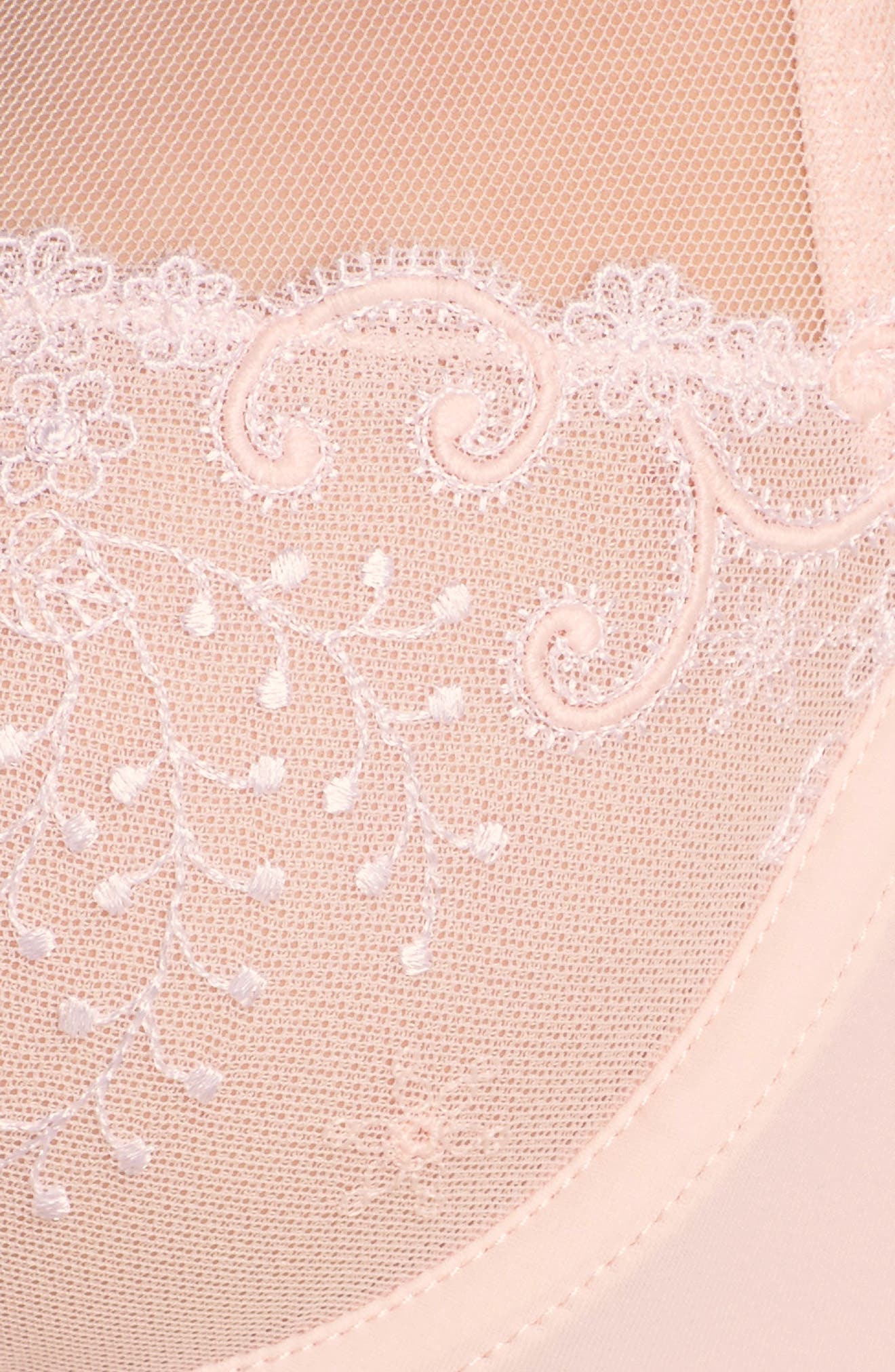 Simone Perele Delice Sheer Underwire Plunge Bra in Blush | Smart Closet