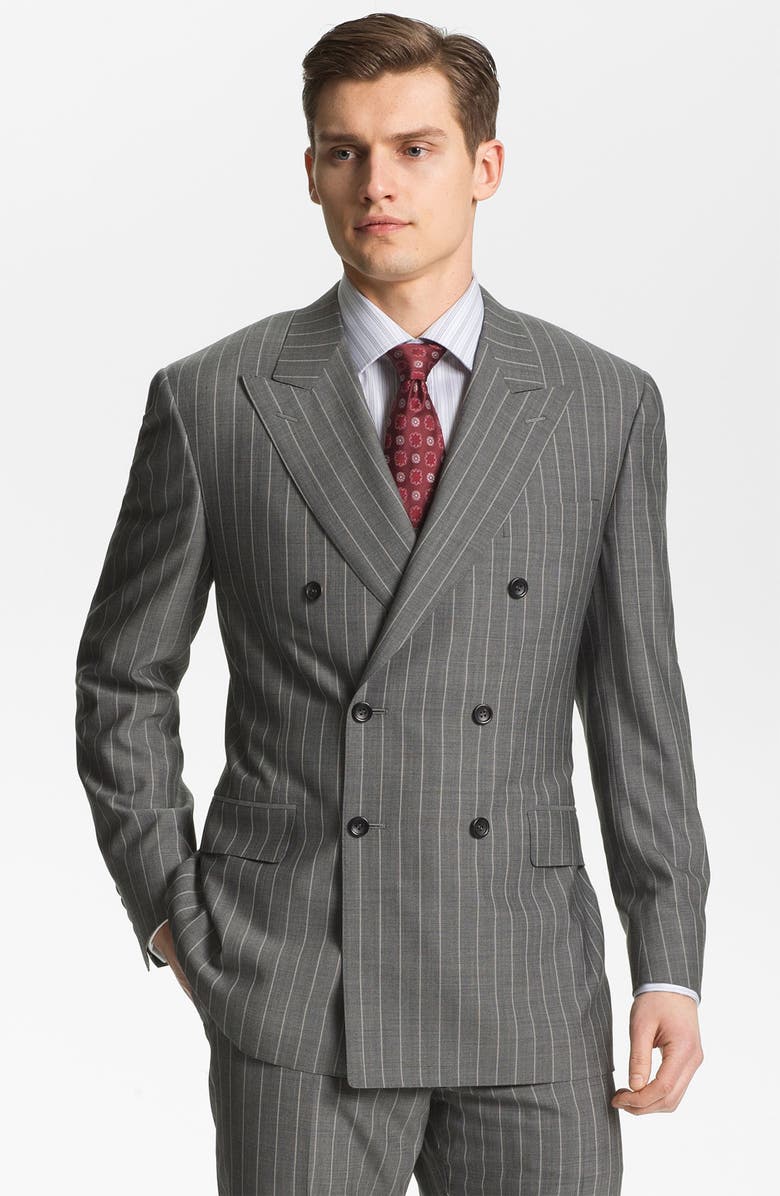 Canali Double Breasted Stripe Suit Nordstrom