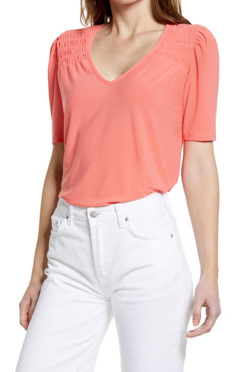 Women's Coral Tops | Nordstrom