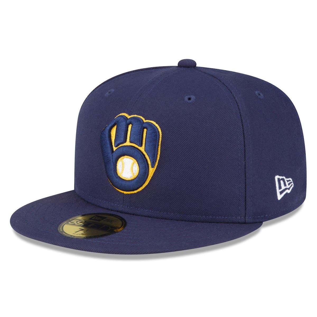 New Era Men's New Era Navy Milwaukee Brewers Throwback Authentic ...